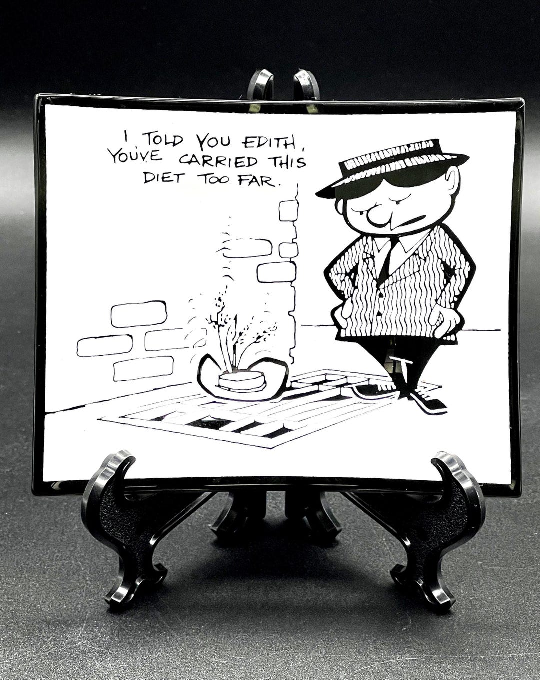 Vintage Glass Comic Strip Ashtray-trinket Dish - Funny Gag Gift for ...