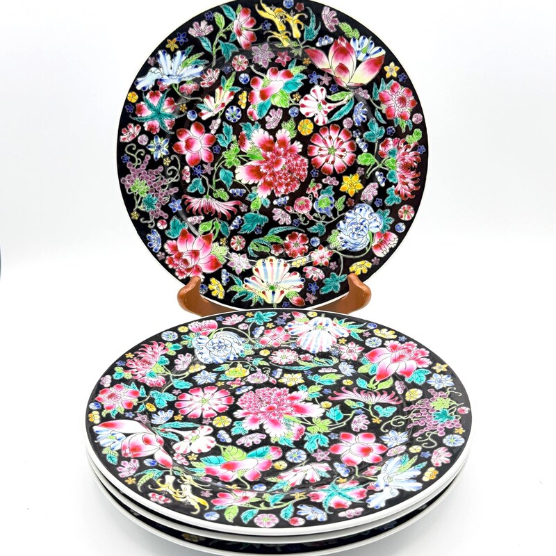 Famille Rose Plate Set - Etsy