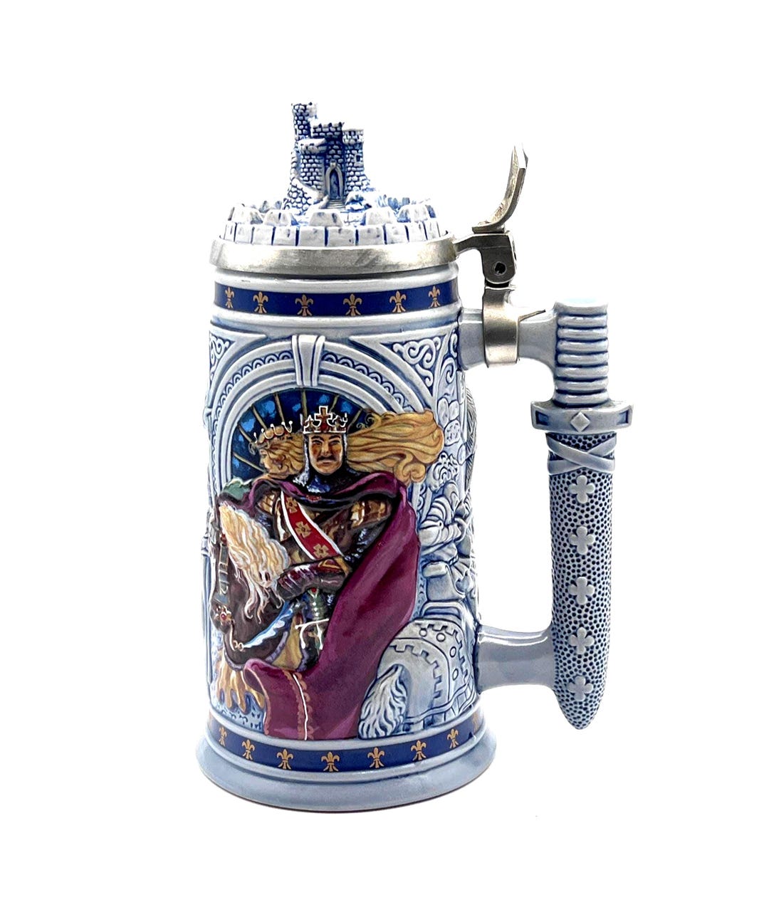 Knights of the Realm Lidded Beer Stein Medieval Fantasy Tankard ...