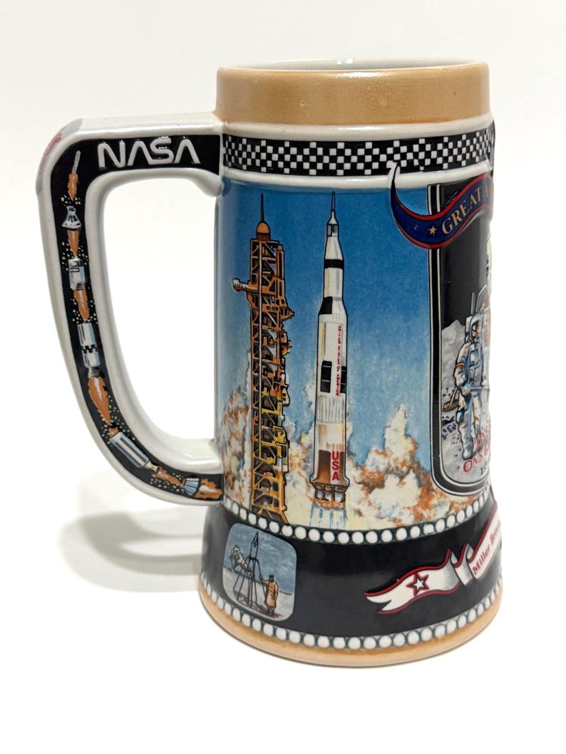 990 Miller High Life NASA Apollo 11 Beer Stein Moon Landing Gift for ...