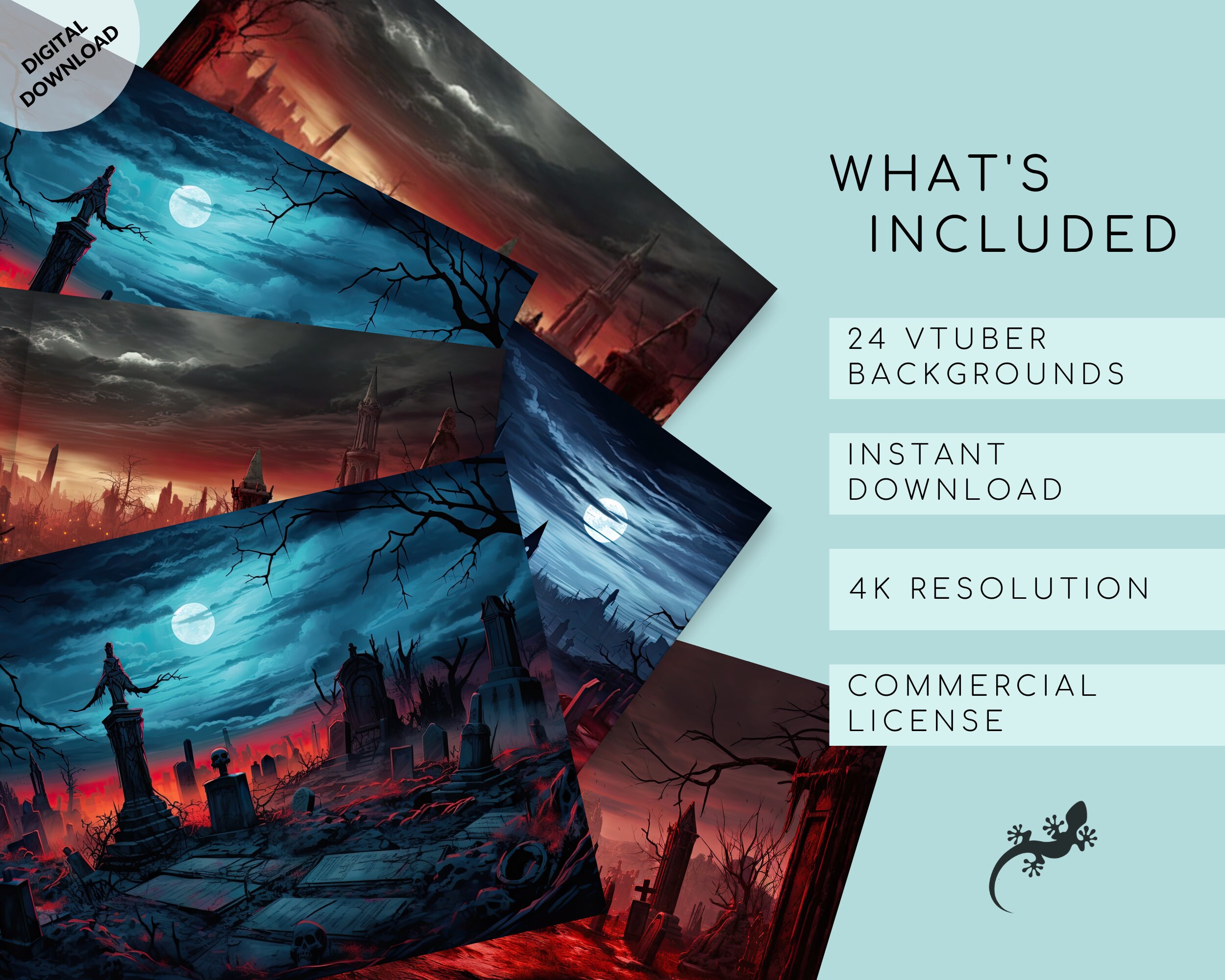 24 Vampire Cemetery Vtuber Backgrounds, Gothic Stream Backgrounds ...