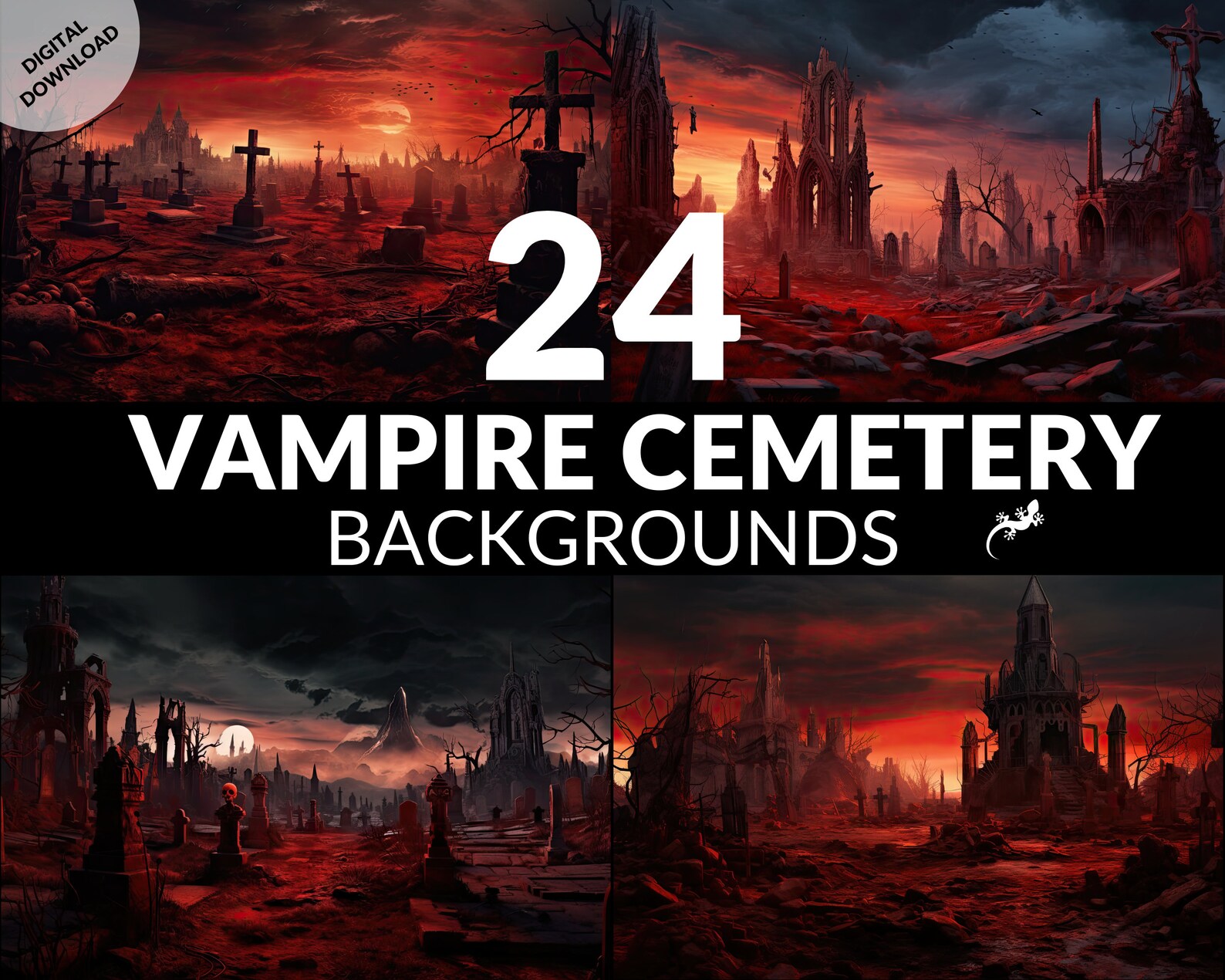 24 Vampire Cemetery Vtuber Backgrounds, Gothic Stream Backgrounds ...