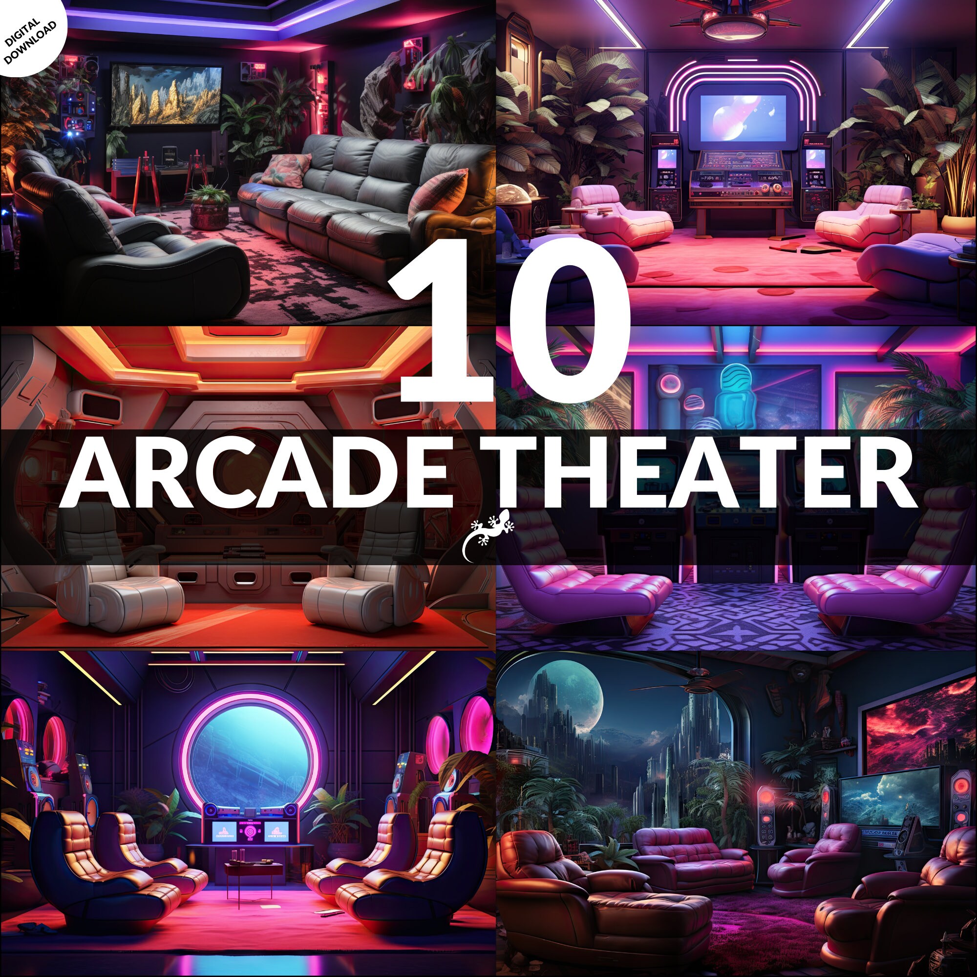 Vtuber Backgrounds Bundle, 122 Arcade Vibe Anime Vtuber Twitch Zoom ...