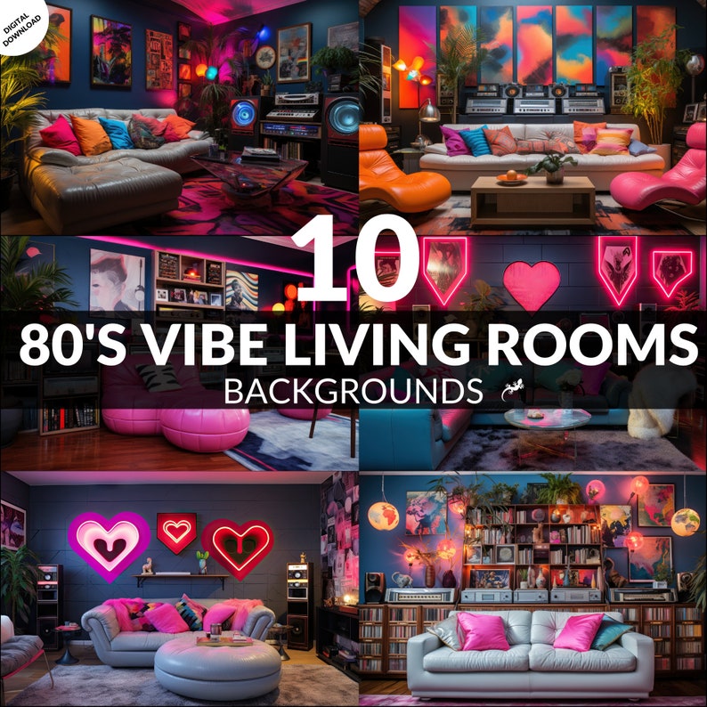 Vtuber Backgrounds Bundle, 100 X 80's Vibe Stream Twitch Zoom ...