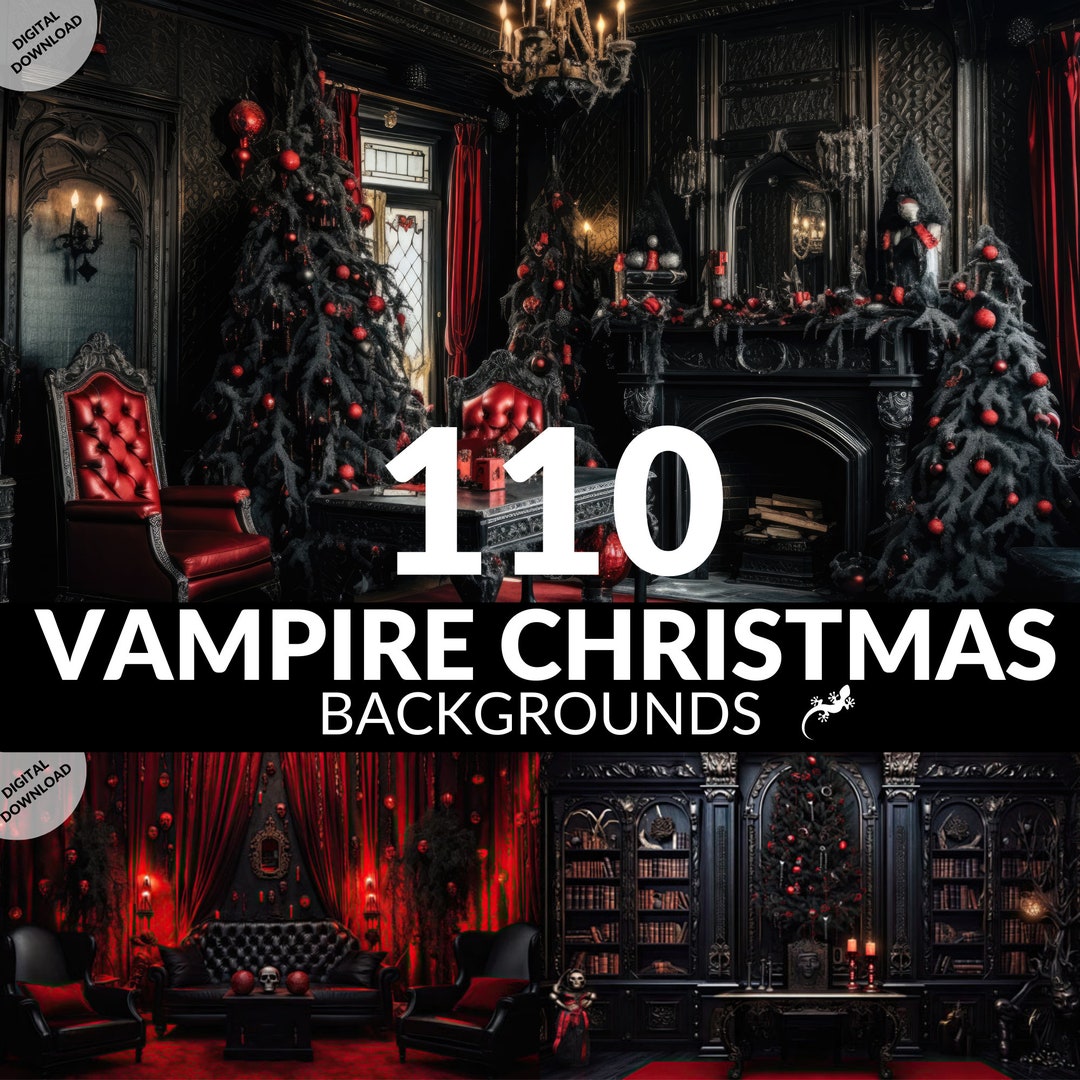 110 Vampire Christmas Mega Bundle Vtuber Backgrounds, Gothic Vampire ...