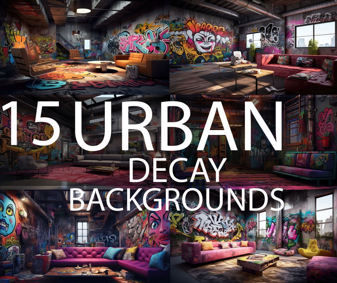 Urban Graffiti Vtuber Backgrounds Bundle, Stream Backgrounds, Twitch ...
