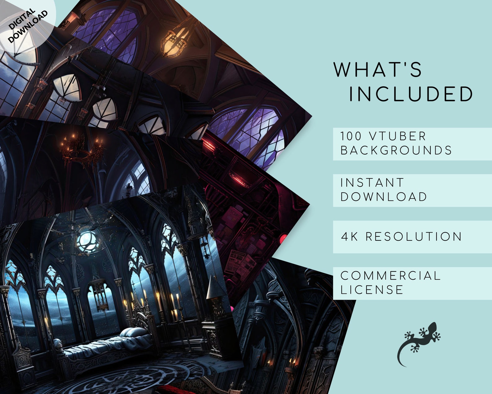 100 Vampire Gothic Bedroom Vtuber Backgrounds, Stream Backgrounds ...