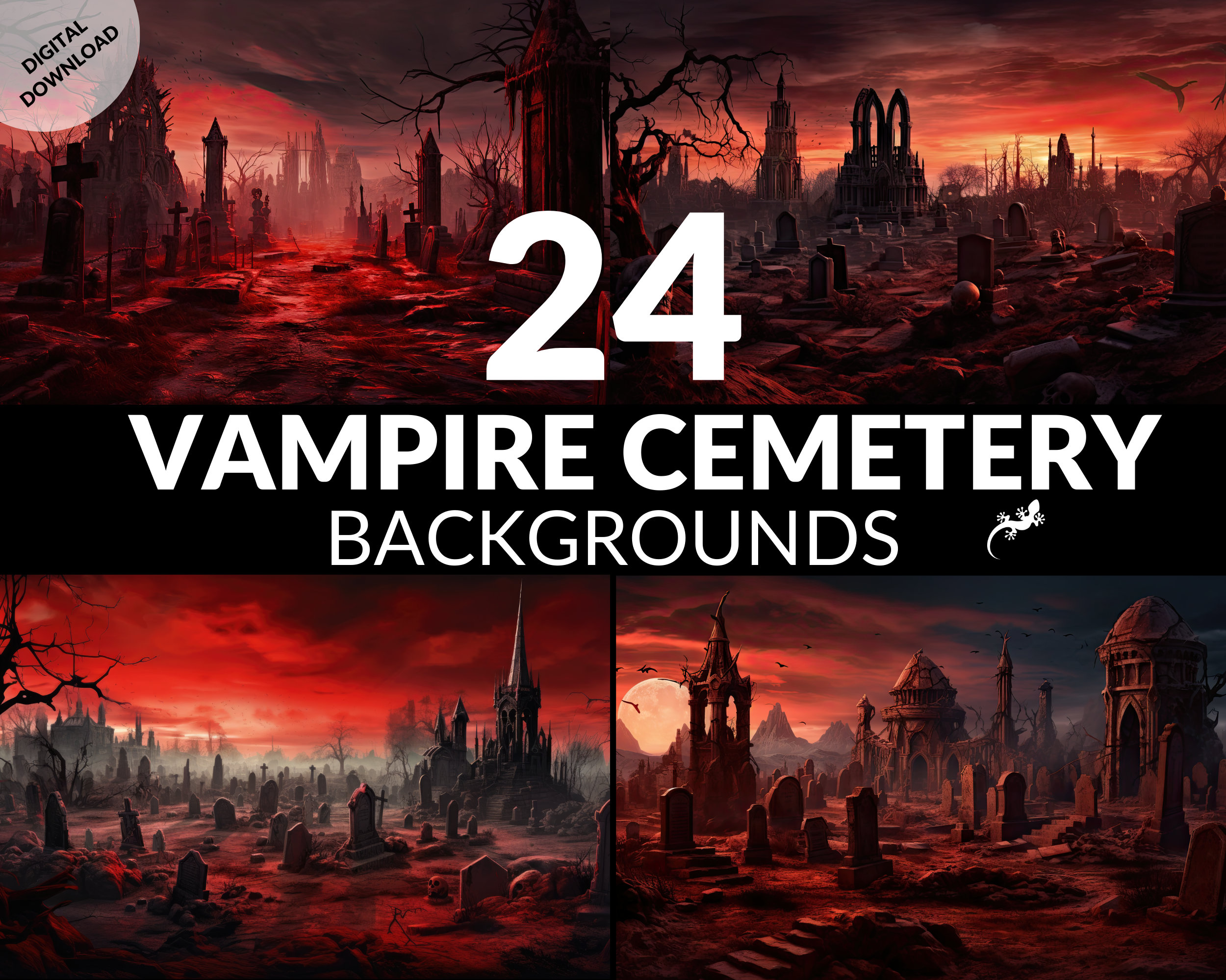 24 Vampire Cemetery Vtuber Backgrounds, Gothic Stream Backgrounds ...