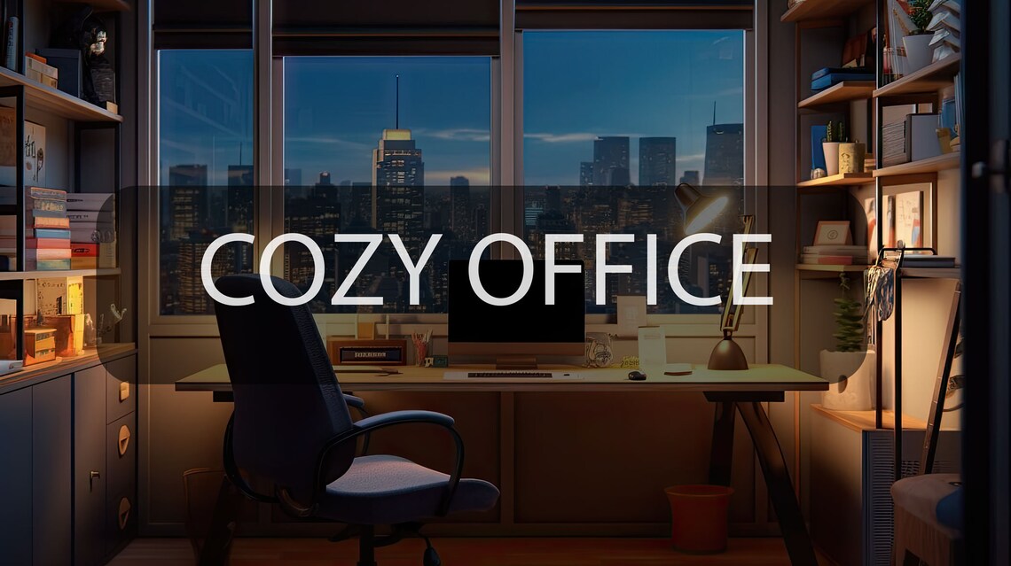Cozy Office Vtuber Backgrounds Bundle, Stream Backgrounds, Twitch ...