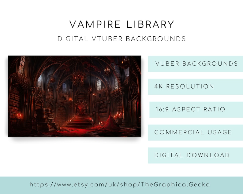 23 Vampire Library Vtuber Backgrounds, Gothic Stream Backgrounds ...