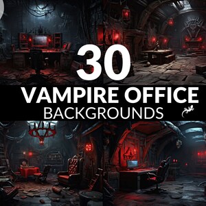 30 Vampire Office Vtuber Backgrounds, Gothic Stream Backgrounds, Twitch ...
