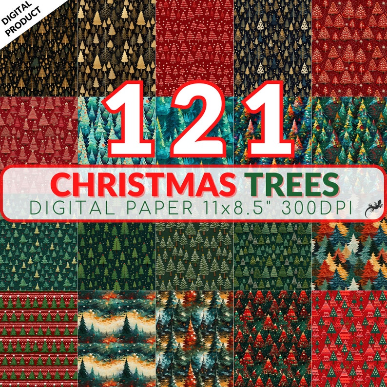 330 Christmas Digital Paper Bundle, Christmas Print Digital Paper ...