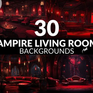 30 Vampire Living Room Vtuber Backgrounds, Gothic Stream Backgrounds ...