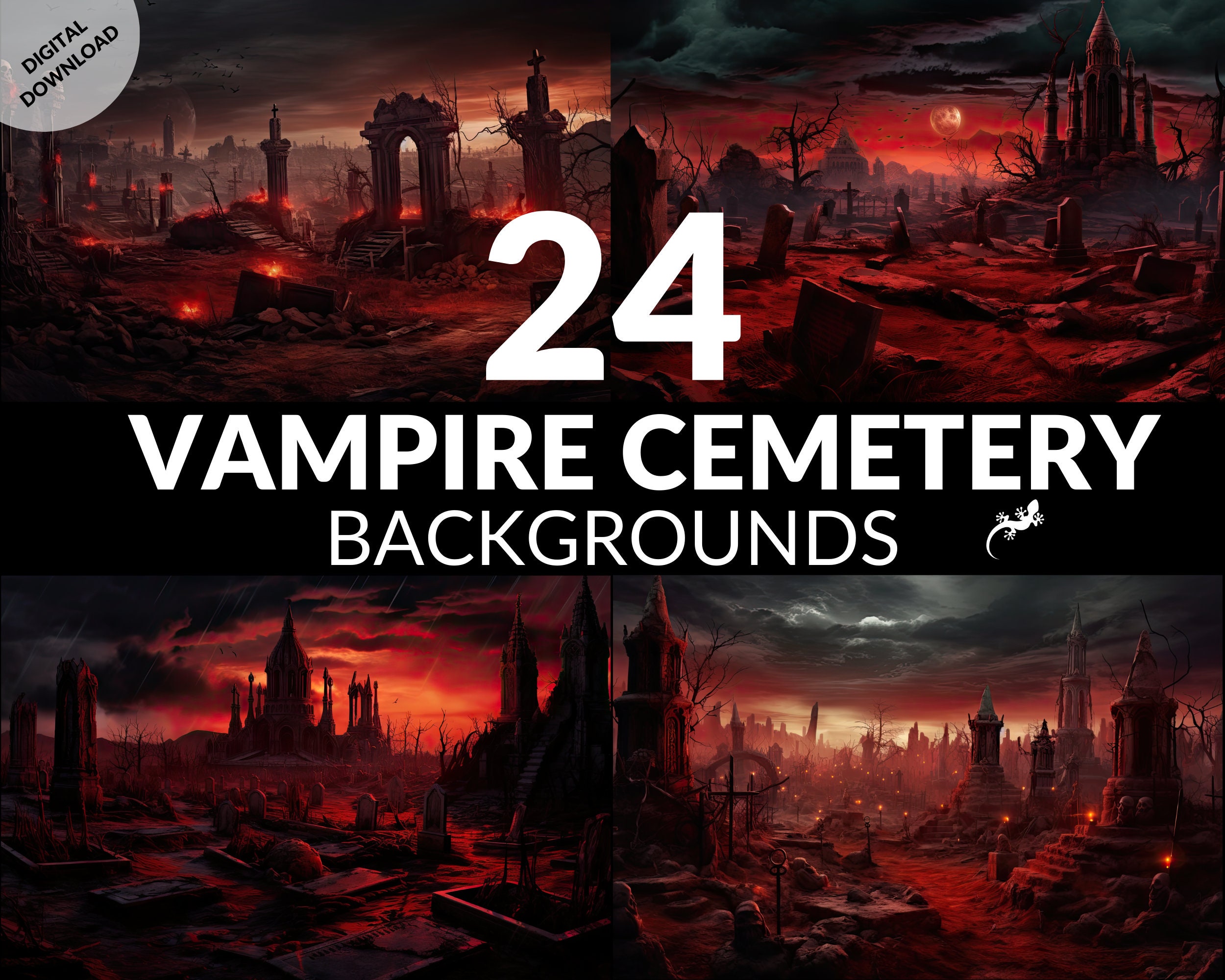 24 Vampire Cemetery Vtuber Backgrounds, Gothic Stream Backgrounds ...