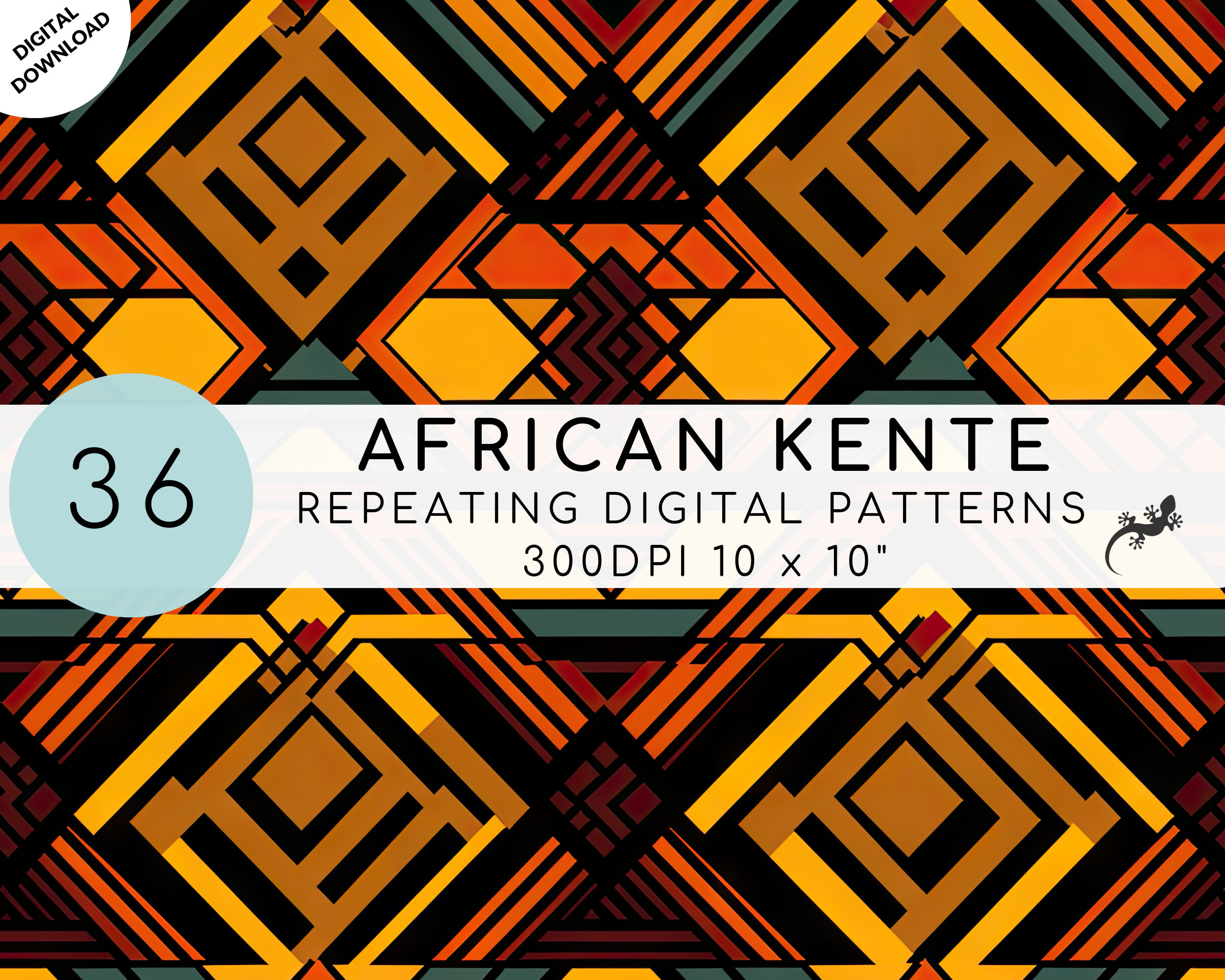 36 African Kente Inspired Seamless Digital Pattern Bundle, African ...