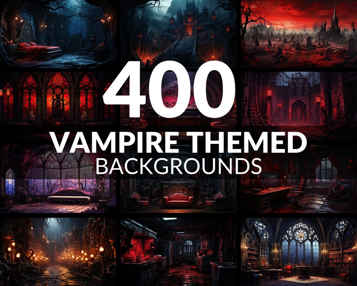 400 Vampire Room Mega Bundle Vtuber Backgrounds, Gothic Stream ...