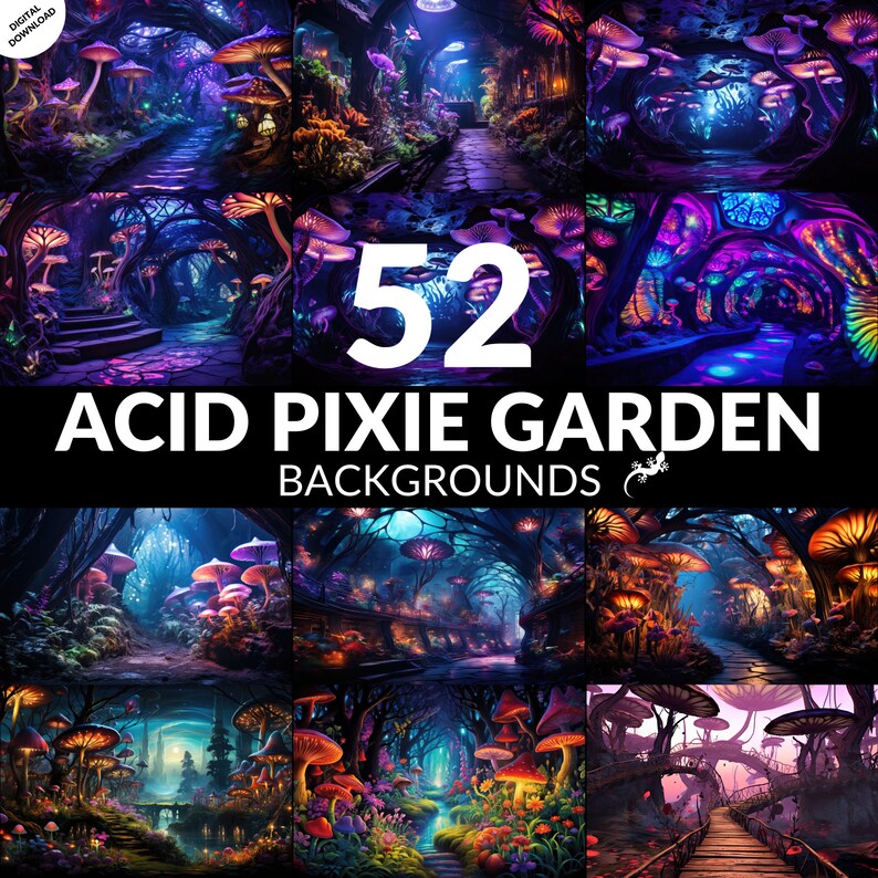 Vtuber Backgrounds Bundle, 160 Acid Pixie Vtuber Twitch Zoom Digital ...