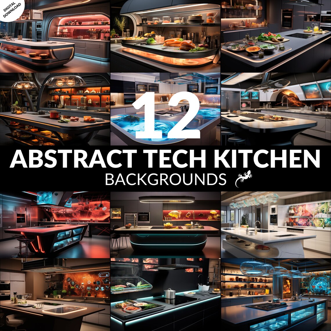 Vtuber Backgrounds Bundle, 98 X Abstract Vtuber Tech Twitch Zoom ...