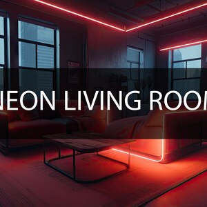 Neon Living Room Vtuber Backgrounds Bundle, Stream Backgrounds, Twitch ...