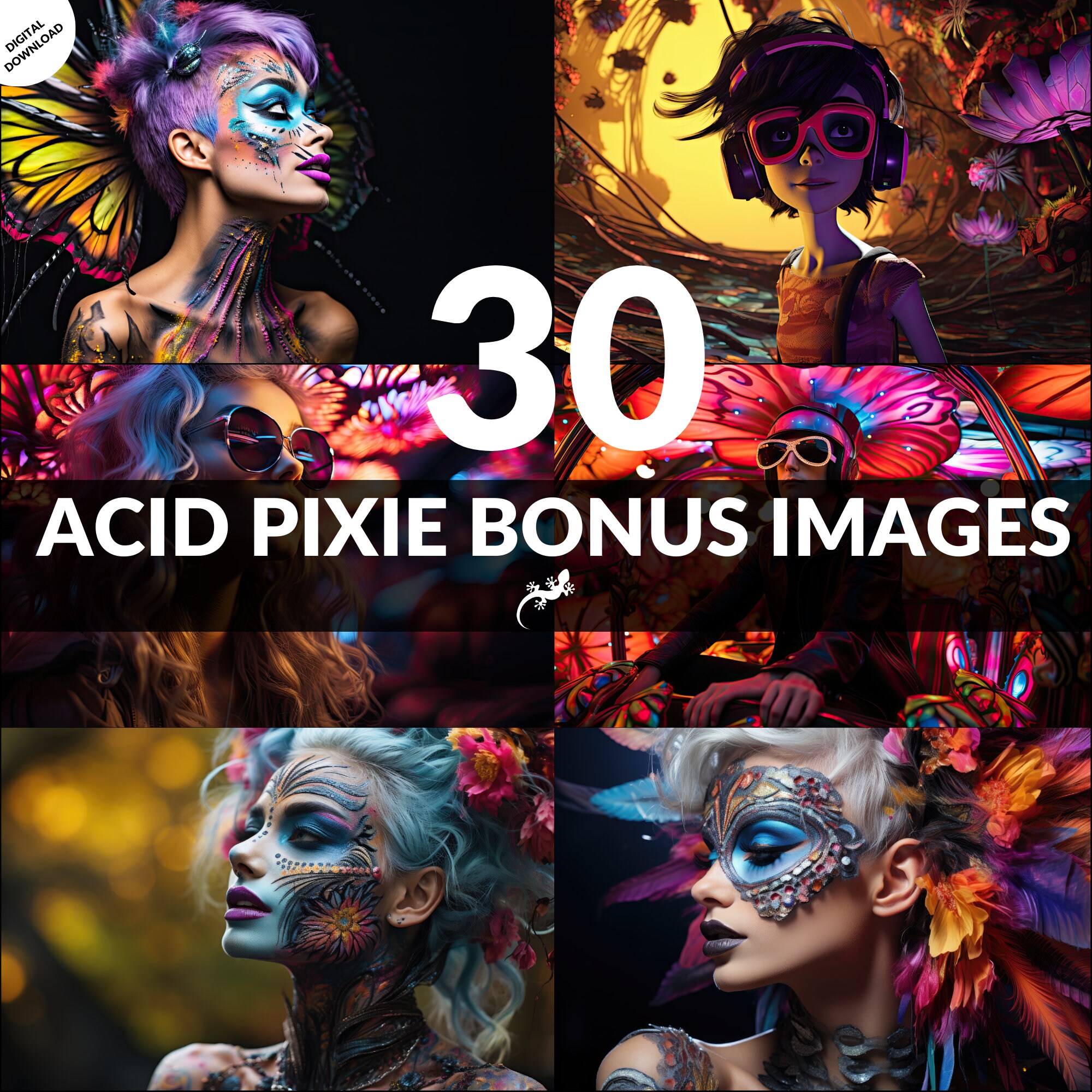 Vtuber Backgrounds Bundle, 160 Acid Pixie Vtuber Twitch Zoom Digital ...