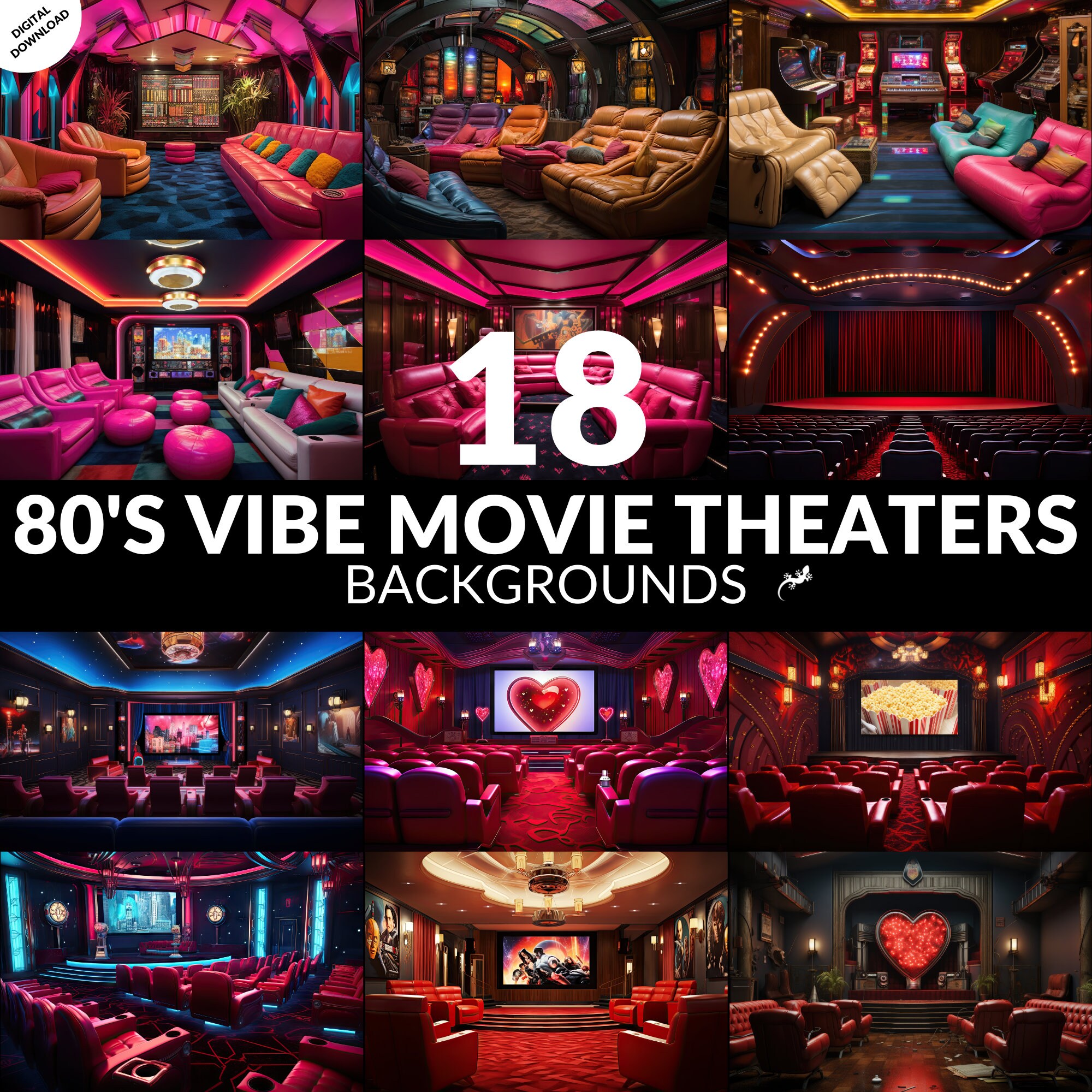 Vtuber Backgrounds Bundle, 100 X 80's Vibe Stream Twitch Zoom ...