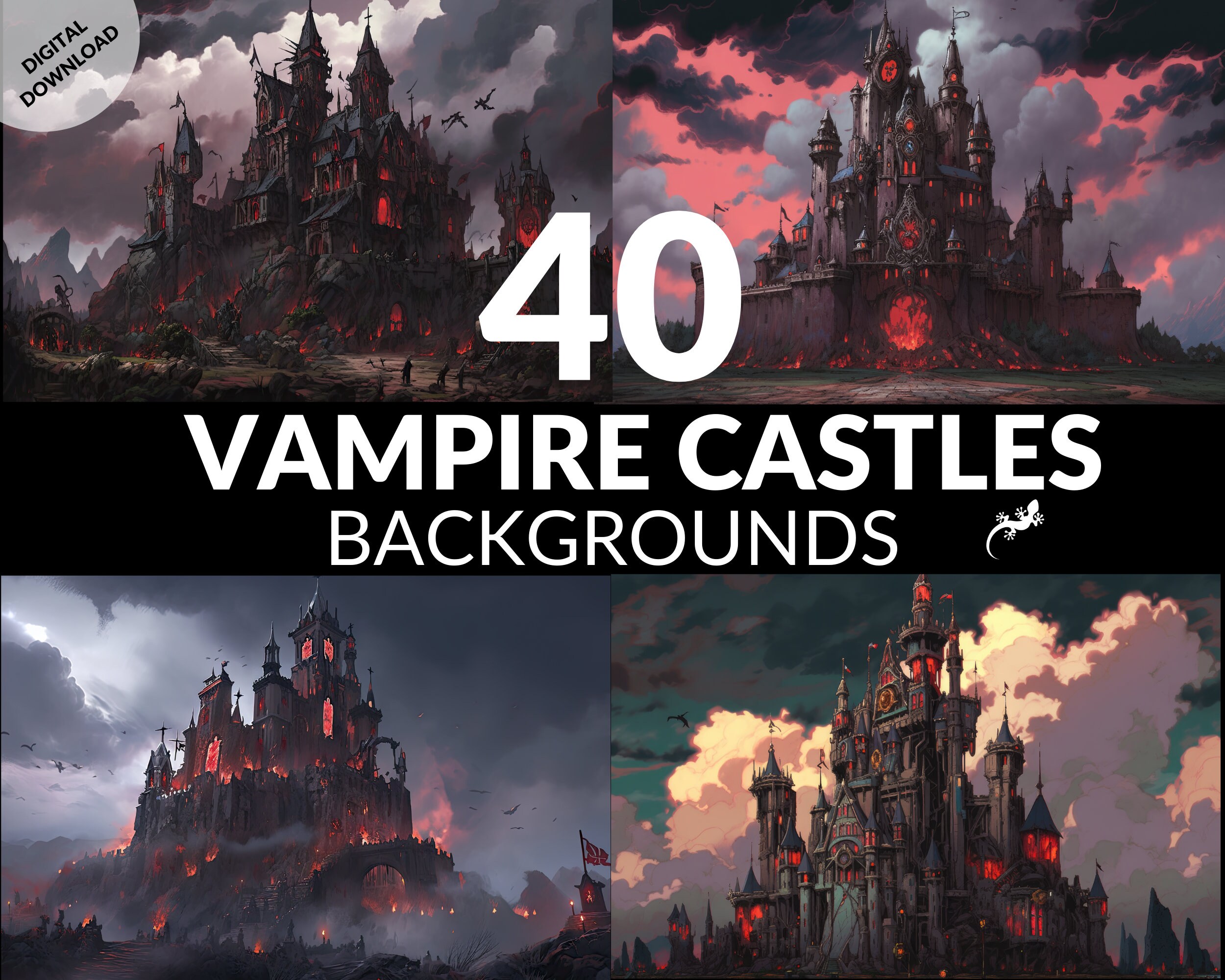 40 Vampire Gothic Castles Vtuber Backgrounds, Stream Backgrounds ...
