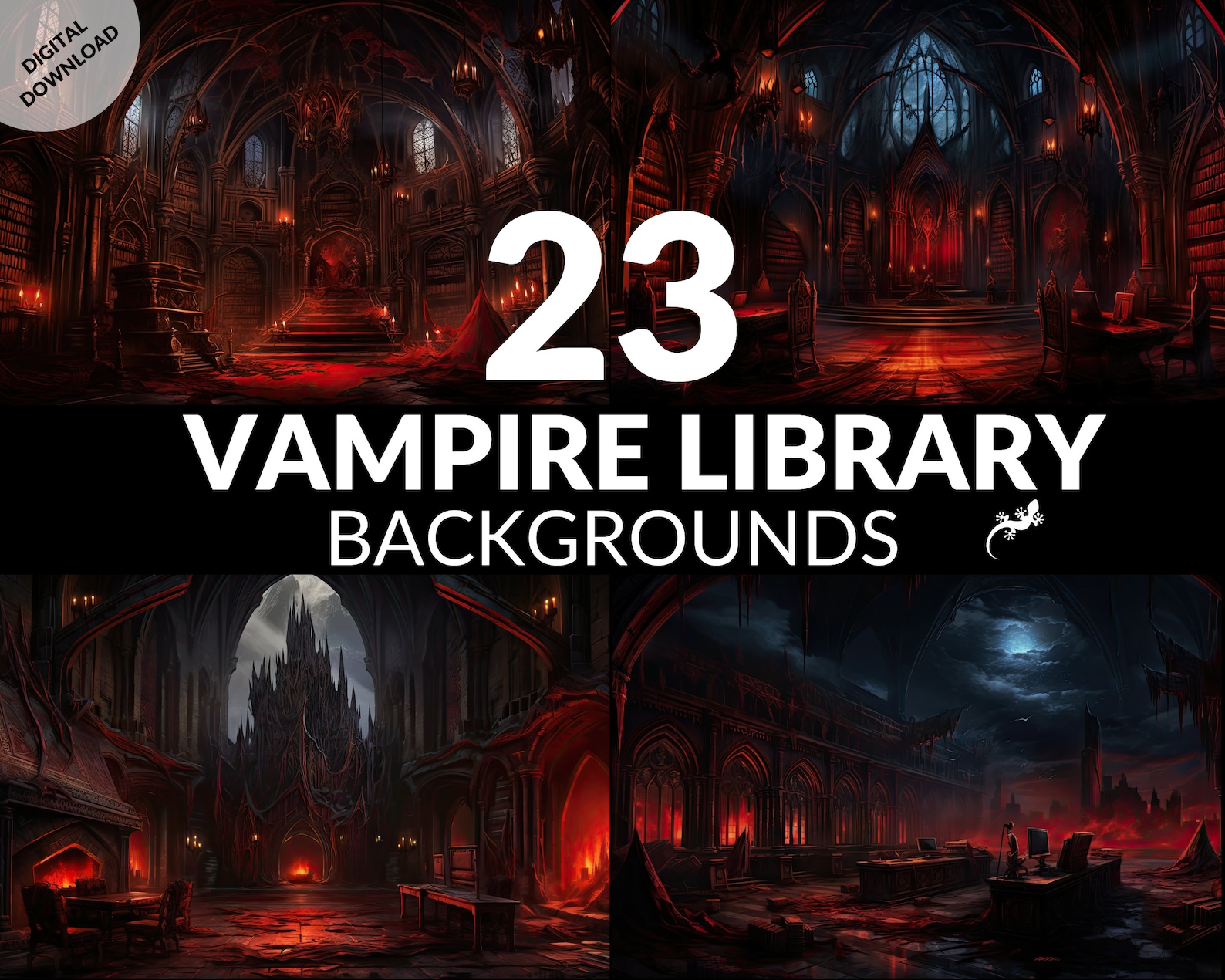 23 Vampire Library Vtuber Backgrounds, Gothic Stream Backgrounds ...