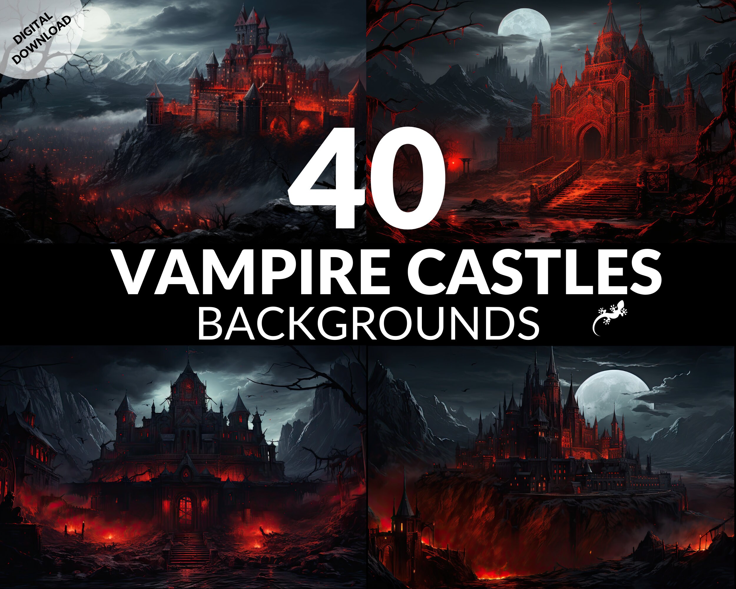 40 Vampire Gothic Castles Vtuber Backgrounds, Stream Backgrounds ...