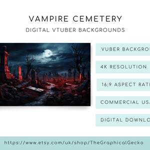 24 Vampire Cemetery Vtuber Backgrounds, Gothic Stream Backgrounds ...