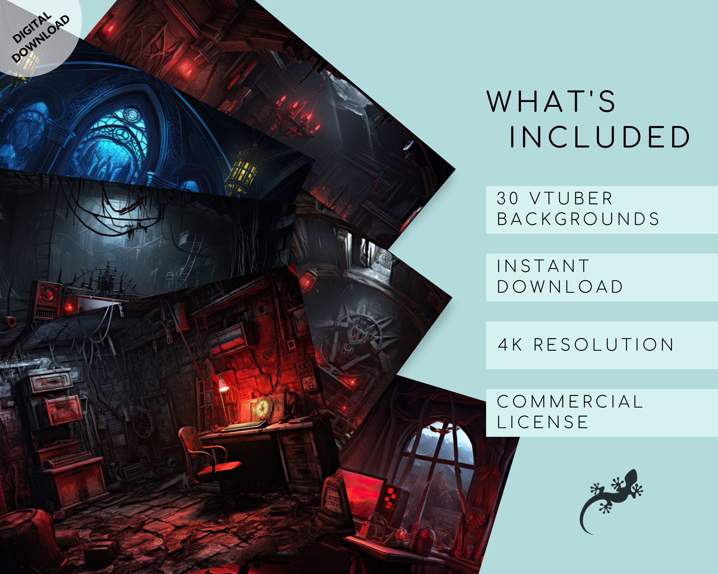 30 Vampire Office Vtuber Backgrounds, Gothic Stream Backgrounds, Twitch ...