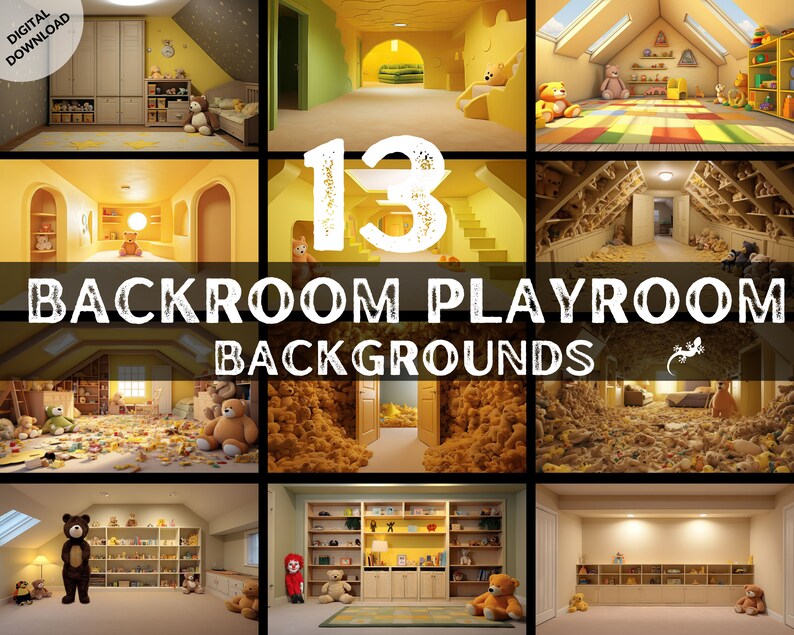 235 Backroom Liminal Space Vtuber Backgrounds Bundle, Stream Twitch ...