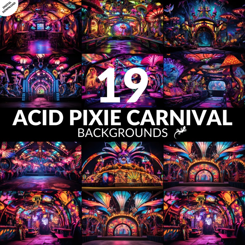 Vtuber Backgrounds Bundle, 160 Acid Pixie Vtuber Twitch Zoom Digital ...