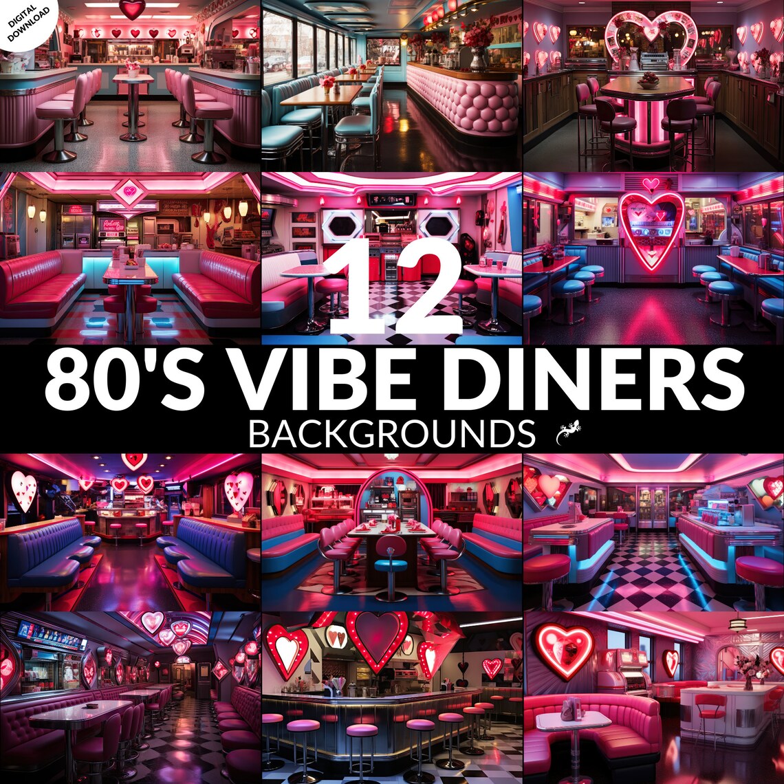 Vtuber Backgrounds Bundle, 100 X 80's Vibe Stream Twitch Zoom ...