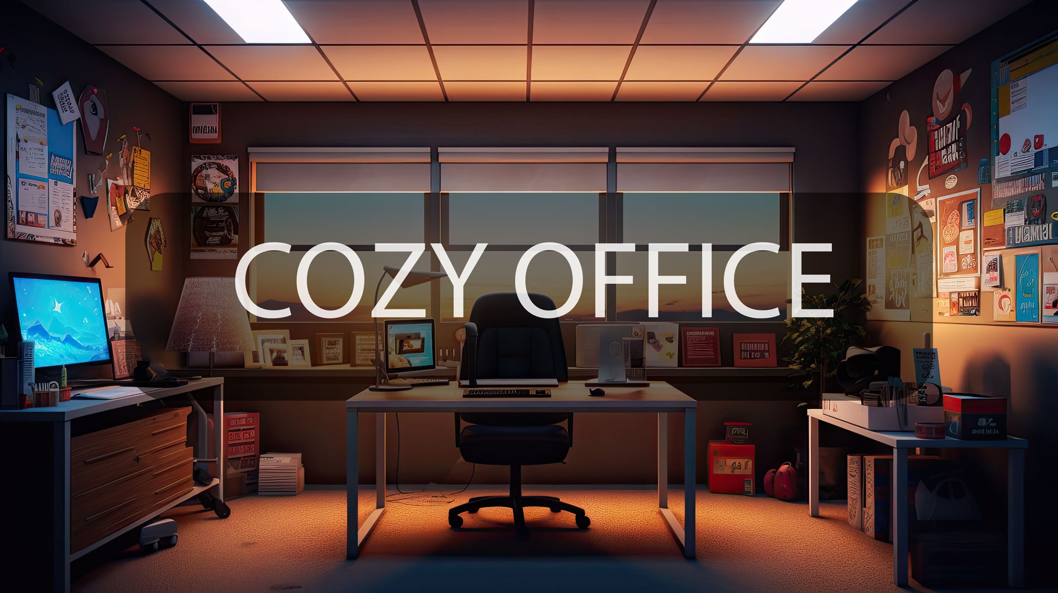 Cozy Office Vtuber Backgrounds Bundle, Stream Backgrounds, Twitch ...