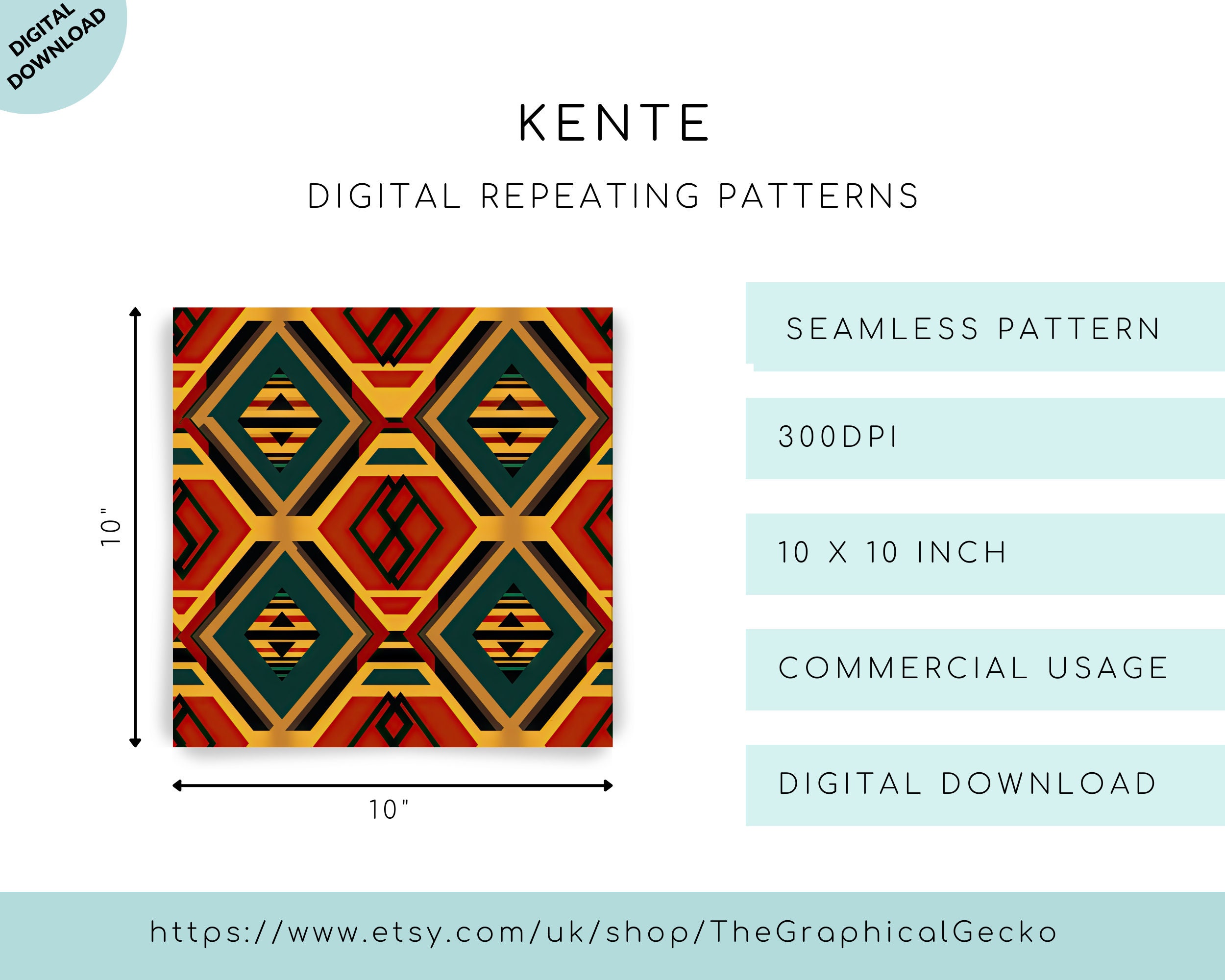 36 African Kente Inspired Seamless Digital Pattern Bundle, African ...