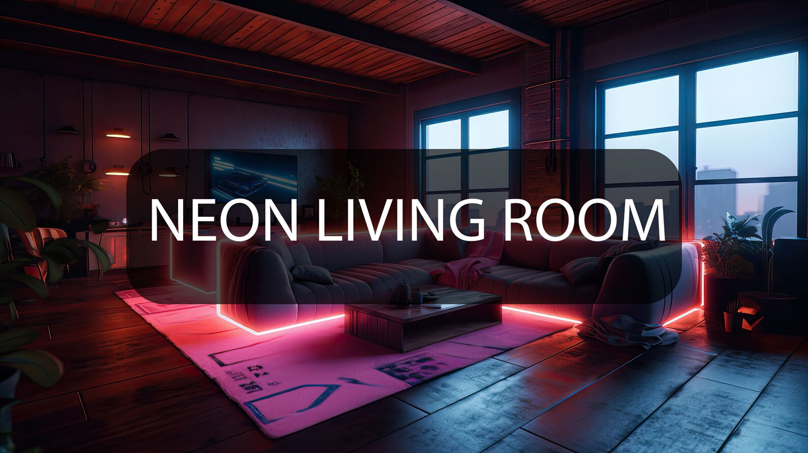 Neon Living Room Vtuber Backgrounds Bundle, Stream Backgrounds, Twitch ...