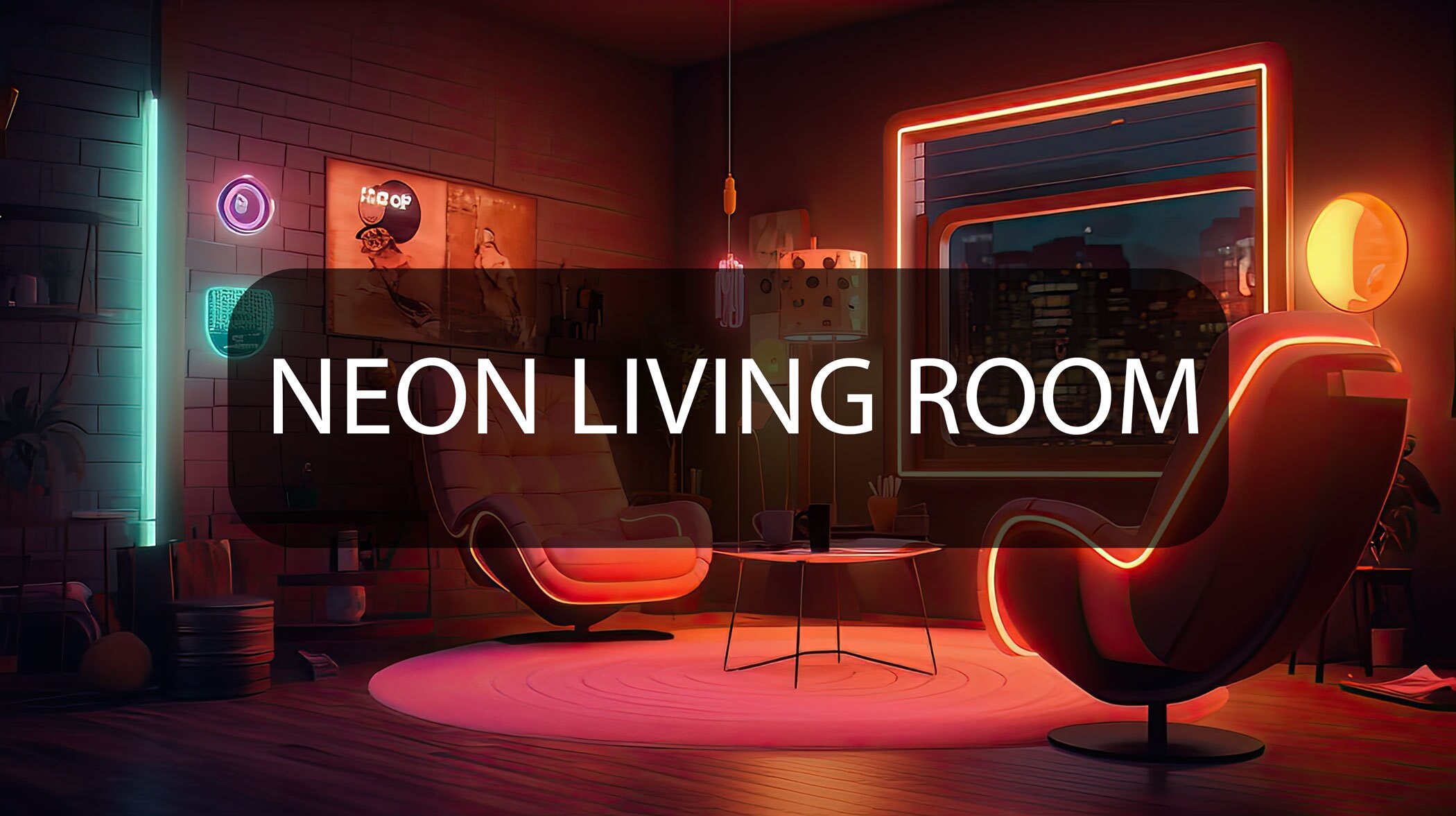 Neon Living Room Vtuber Backgrounds Bundle, Stream Backgrounds, Twitch ...