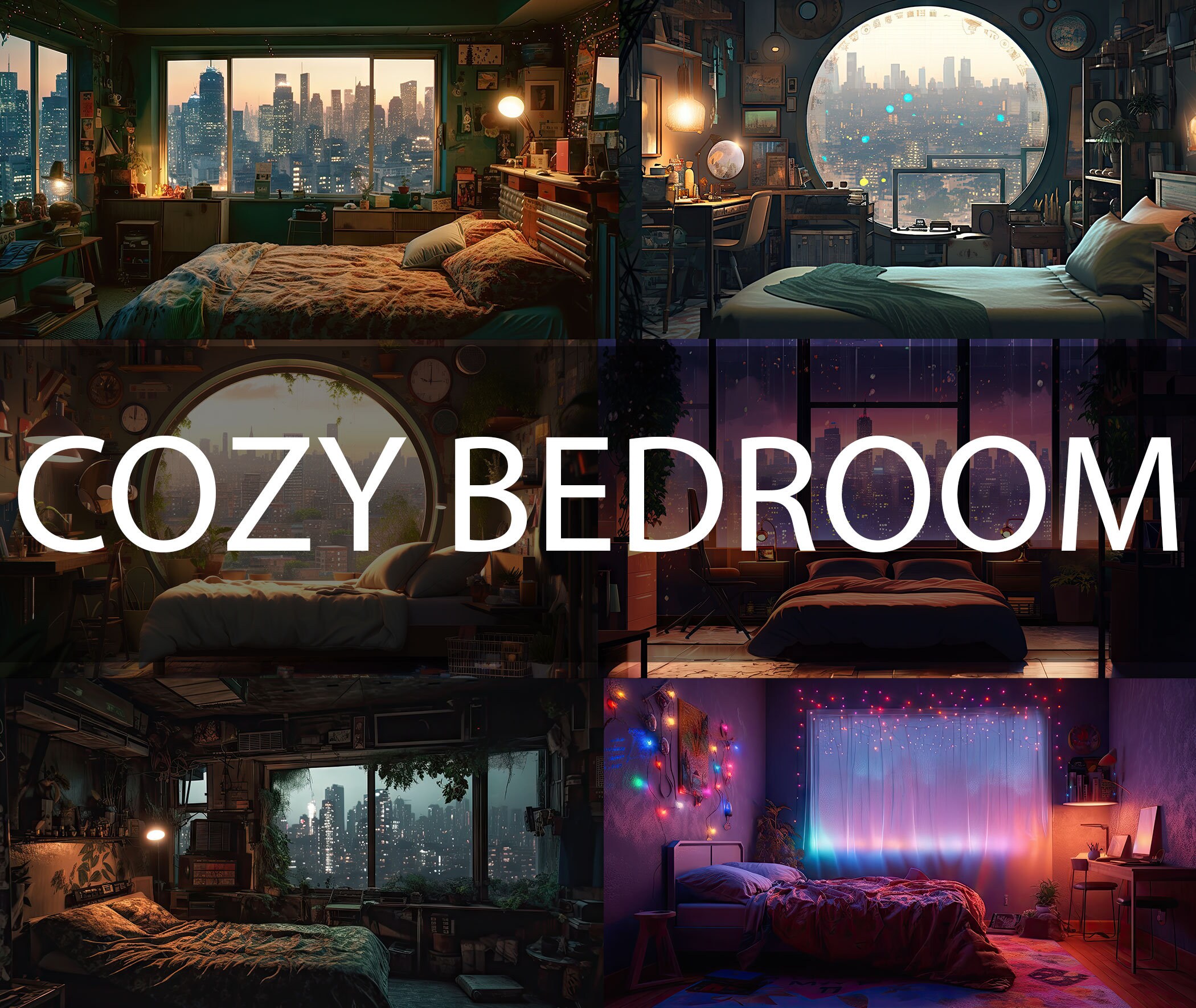 Cozy Bedroom Vtuber Backgrounds Bundle, Stream Backgrounds, Twitch ...
