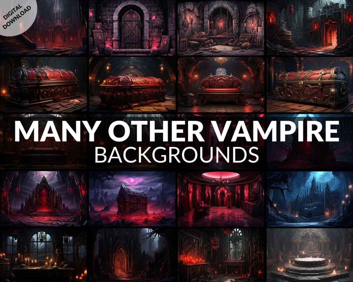 400 Vampire Room Mega Bundle Vtuber Backgrounds, Gothic Stream ...