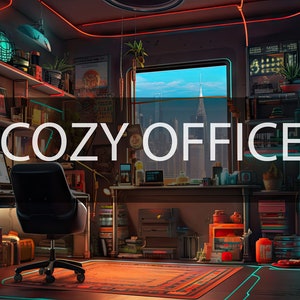Cozy Office Vtuber Backgrounds Bundle, Stream Backgrounds, Twitch ...