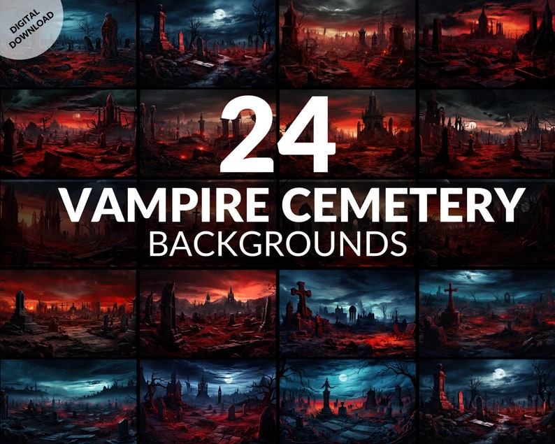 24 Vampire Cemetery Vtuber Backgrounds, Gothic Stream Backgrounds ...