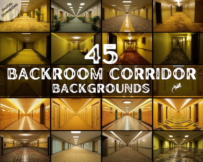 235 Backroom Liminal Space Vtuber Backgrounds Bundle, Stream Twitch Zoom Backgrounds, Backrooms ...