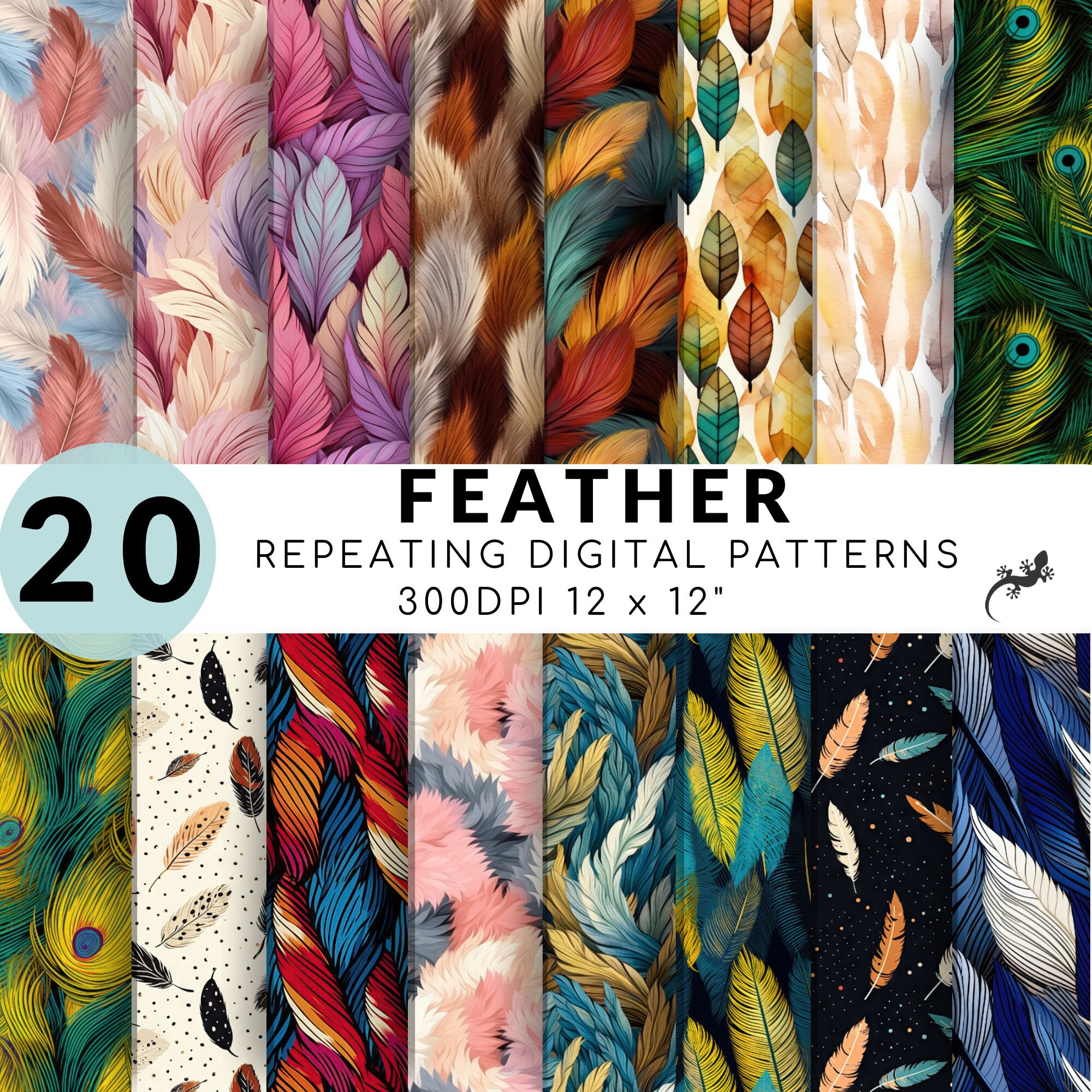 100 Animal Print Nature Digital Paper Bundle, Leopard Tiger Zebra Fish ...