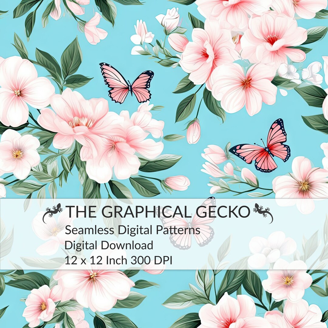 Seamless Digital Pattern, Floral Seamless Pattern, Summer Boho Flowers ...