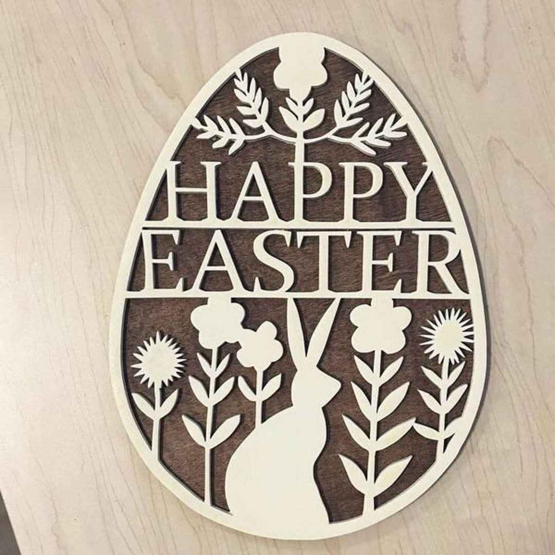 Easter Egg SVG Laser Cut File for Glowforge - Etsy