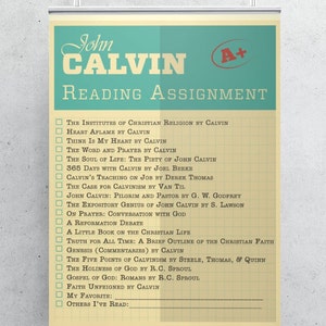 Homework Series: John Calvin Reading Assignment.- Poster - Etsy