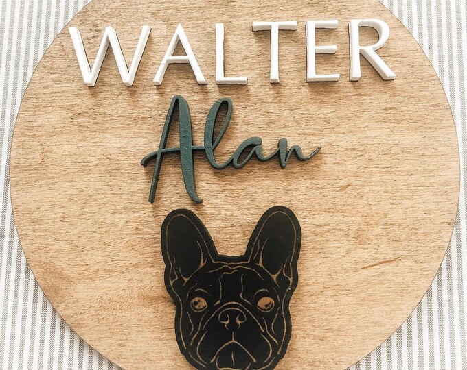 3D Dog Name Sign - Etsy