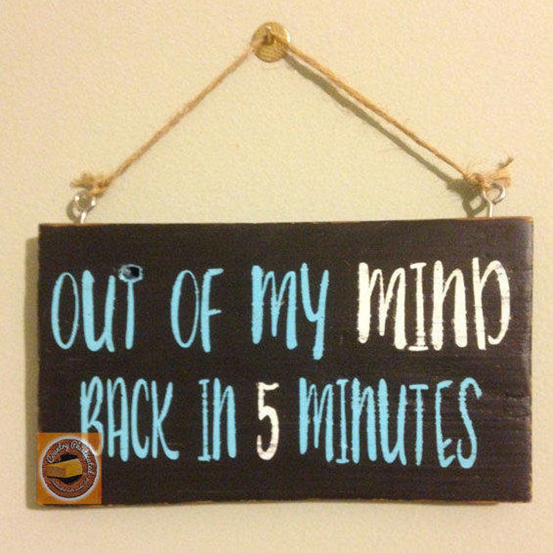Be Back in 5 Minutes Sign - Etsy