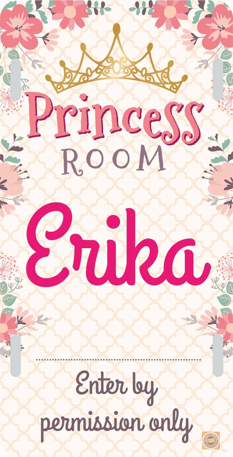 Personalized Girl's Room Door Sign / Sublimated Aluminum Door Sign ...