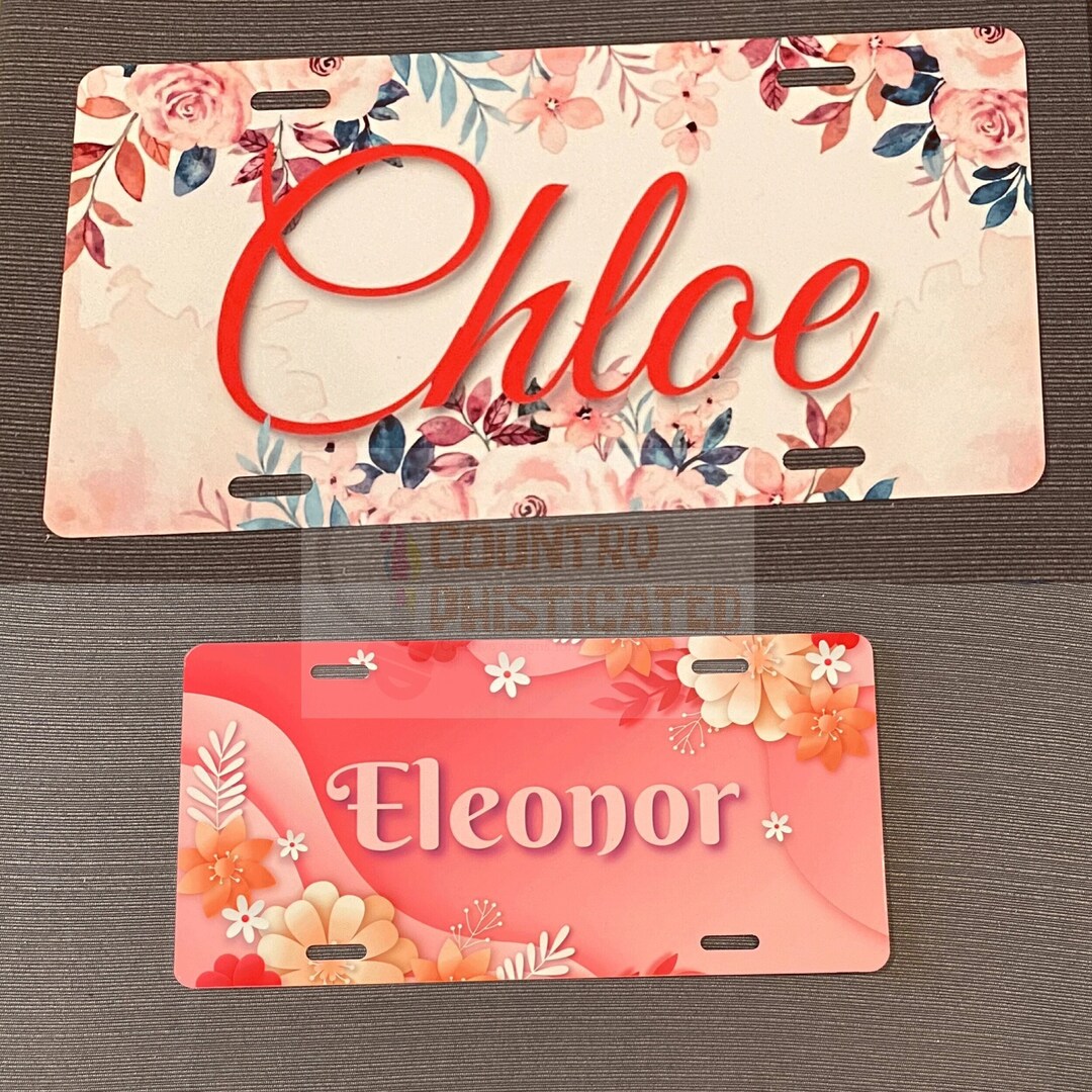 Personalized Floral Girls Room Sign / Sublimated Door Sign / Sublimated ...